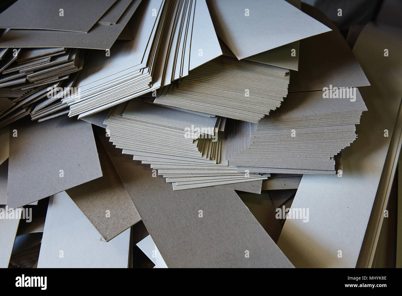 Cartoon paper ream from Cutting guillotine Shears machine in a printing ...