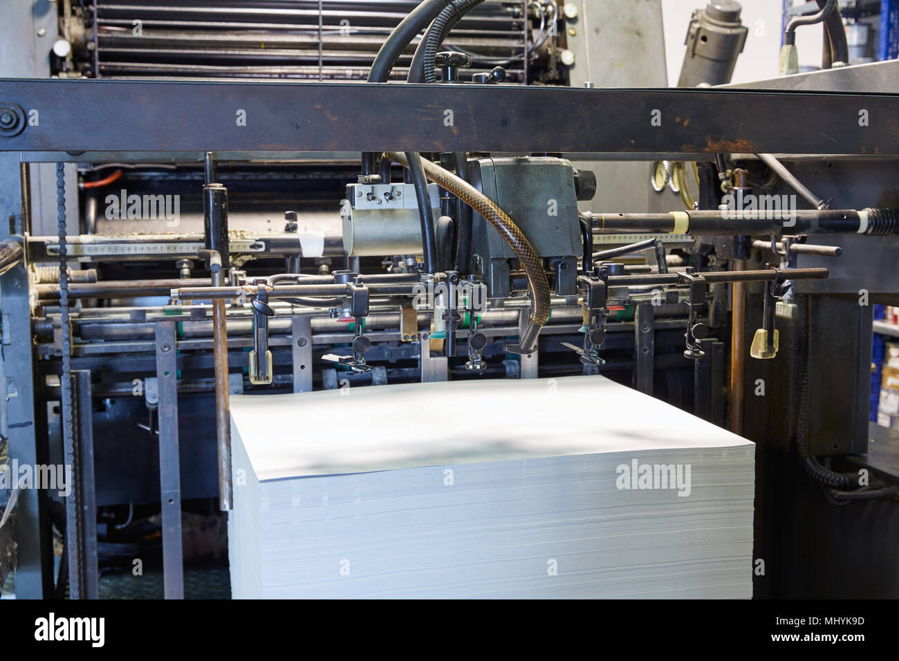 Printer ink machine rotary printing factory Stock Photo - Alamy