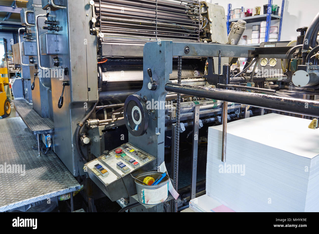Printer ink machine rotary printing factory Stock Photo - Alamy