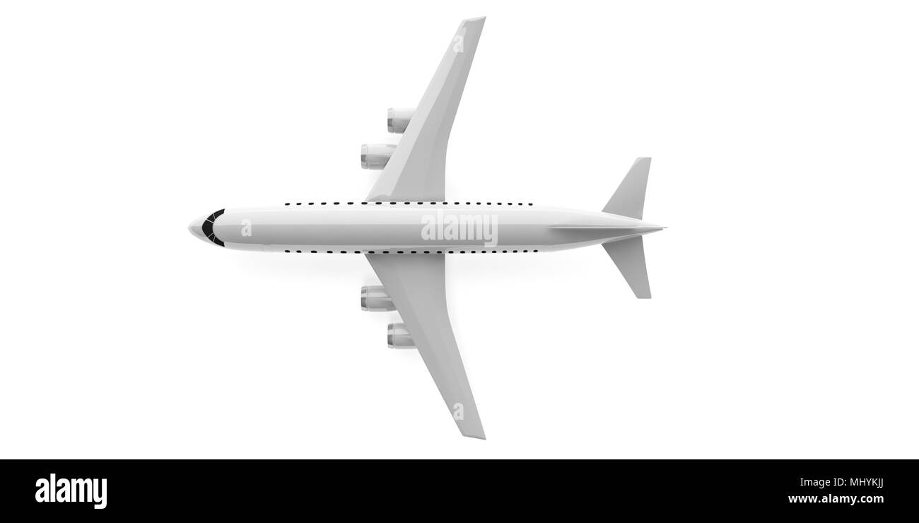 Commercial Airplane Top View