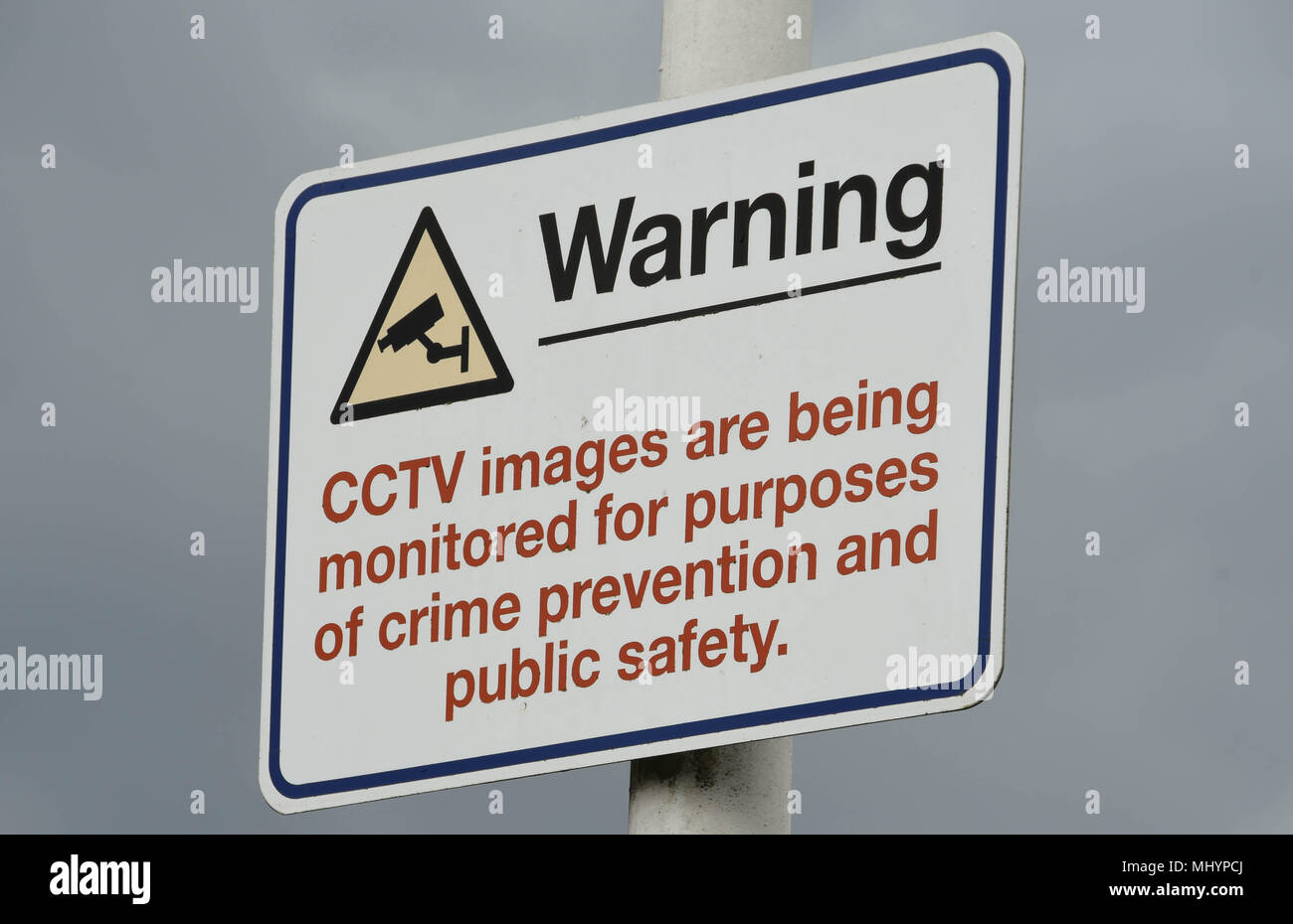 Cctv Camera Warning Sign Stock Photos & Cctv Camera Warning Sign Stock ...