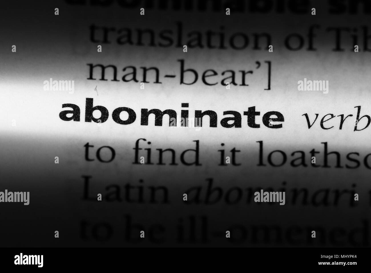 Abominate hi-res stock photography and images - Alamy