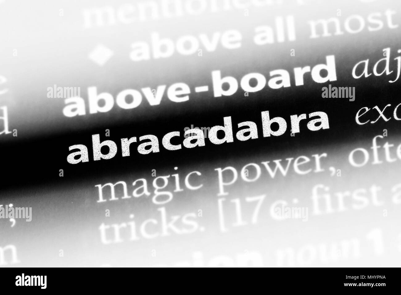 Abracadabra text hi-res stock photography and images - Alamy