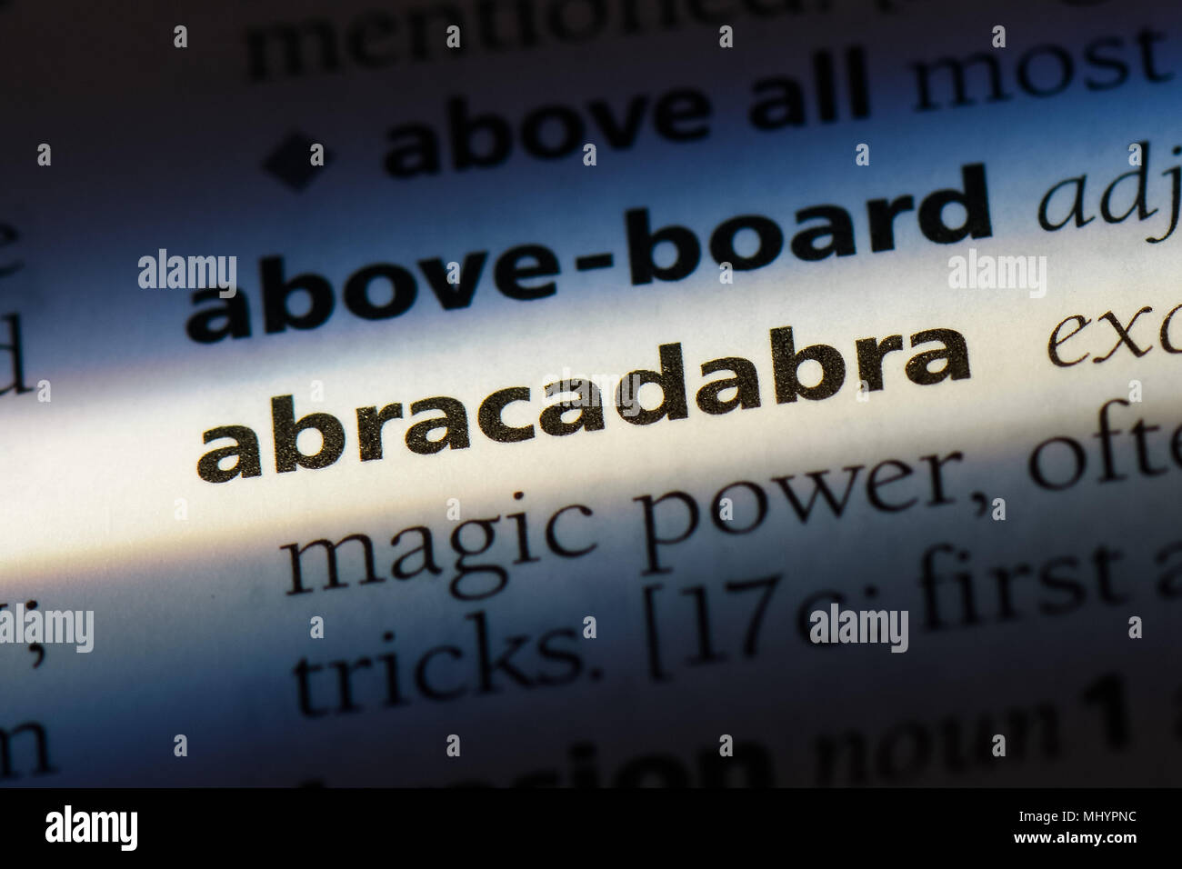 Abracadabra text hi-res stock photography and images - Alamy