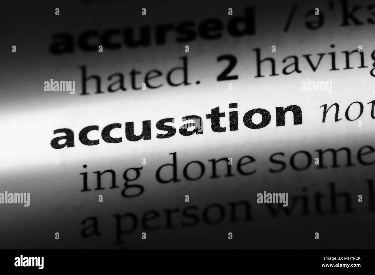 The accusation Black and White Stock Photos & Images - Alamy