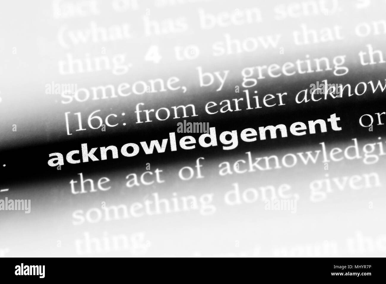 Acknowledgement Word