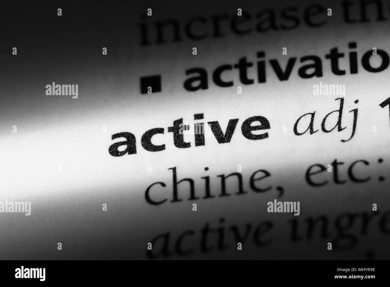 Active word hi-res stock photography and images - Alamy