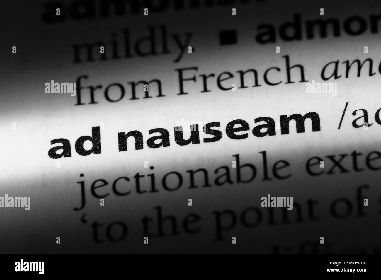 Ad nauseam hi-res stock photography and images - Alamy