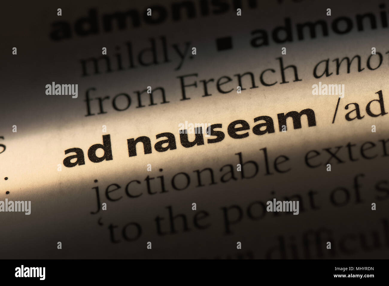 Ad nauseam hi-res stock photography and images - Alamy