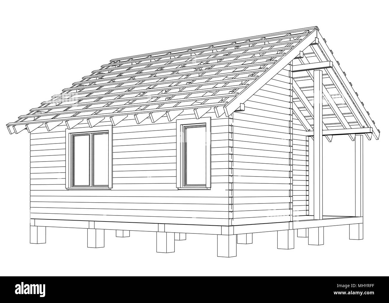 Bath house project. Vector Stock Vector Image & Art - Alamy