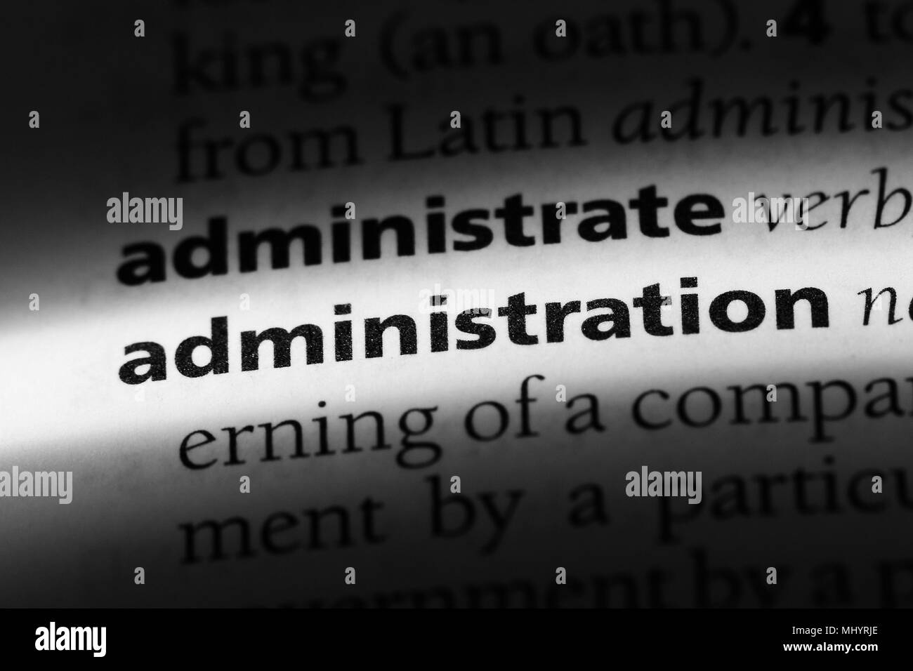 Administration word hi-res stock photography and images - Alamy
