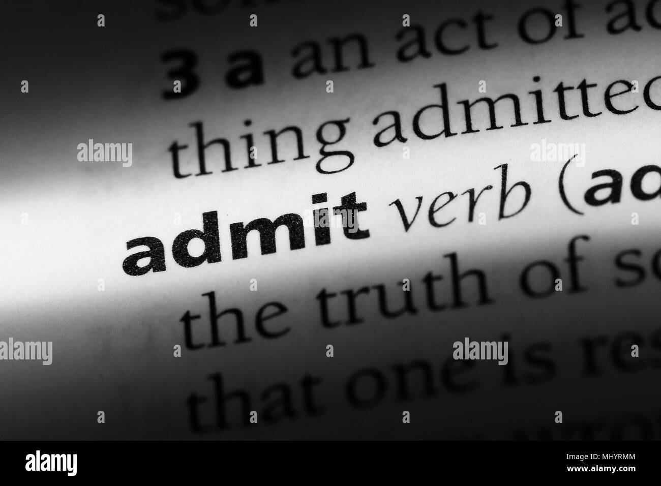 Do not want to admit it Black and White Stock Photos & Images - Alamy