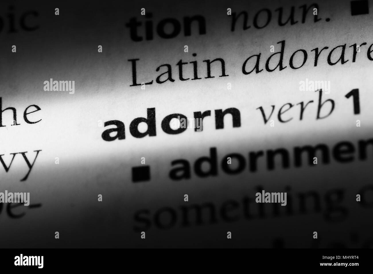 Adorn Black and White Stock Photos & Images - Alamy