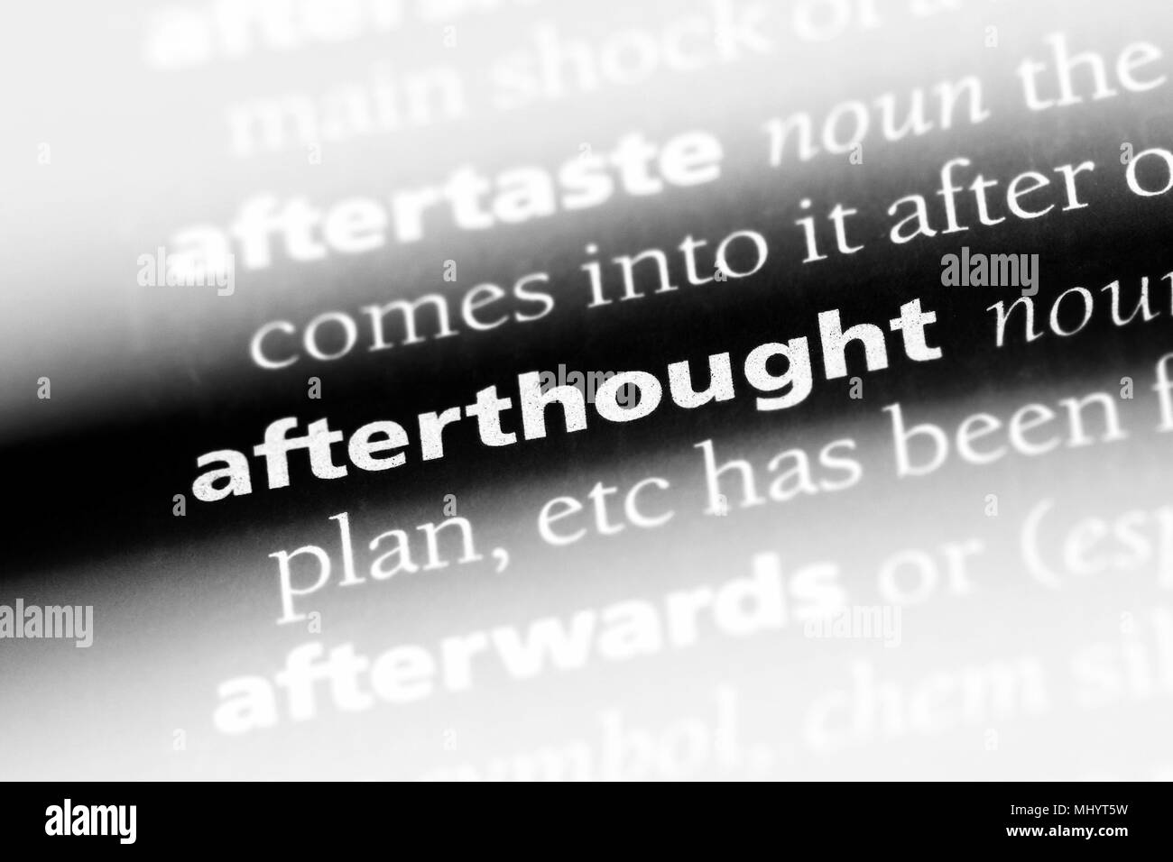 Afterthought hi-res stock photography and images - Alamy