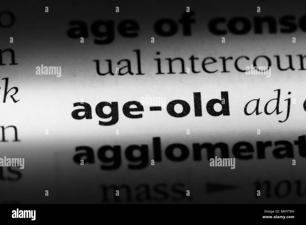 Old english word Black and White Stock Photos & Images - Alamy