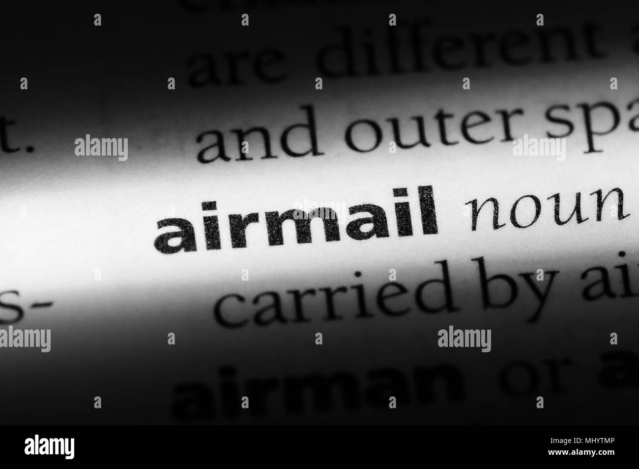 airmail word in a dictionary. airmail concept Stock Photo - Alamy