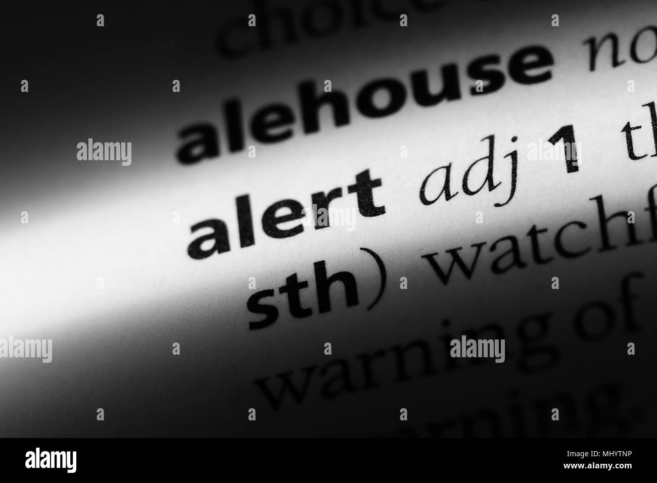 Alert word hi-res stock photography and images - Alamy