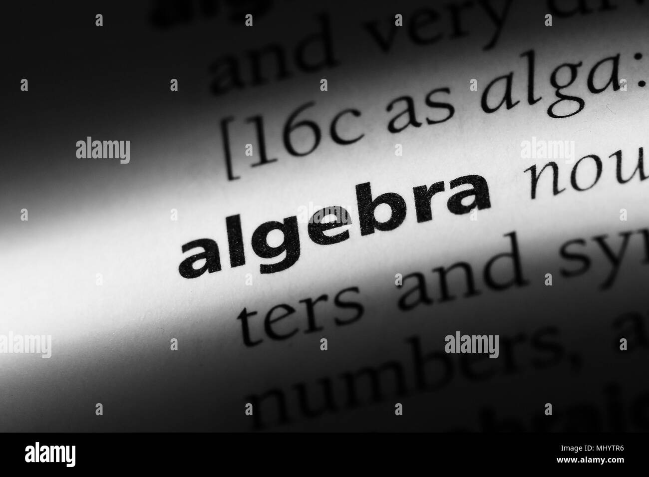 algebra word in a dictionary. algebra concept Stock Photo - Alamy