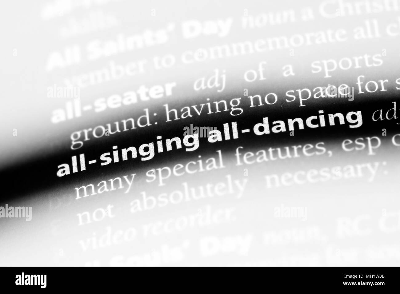 all singing all dancing word in a dictionary. all singing all dancing ...