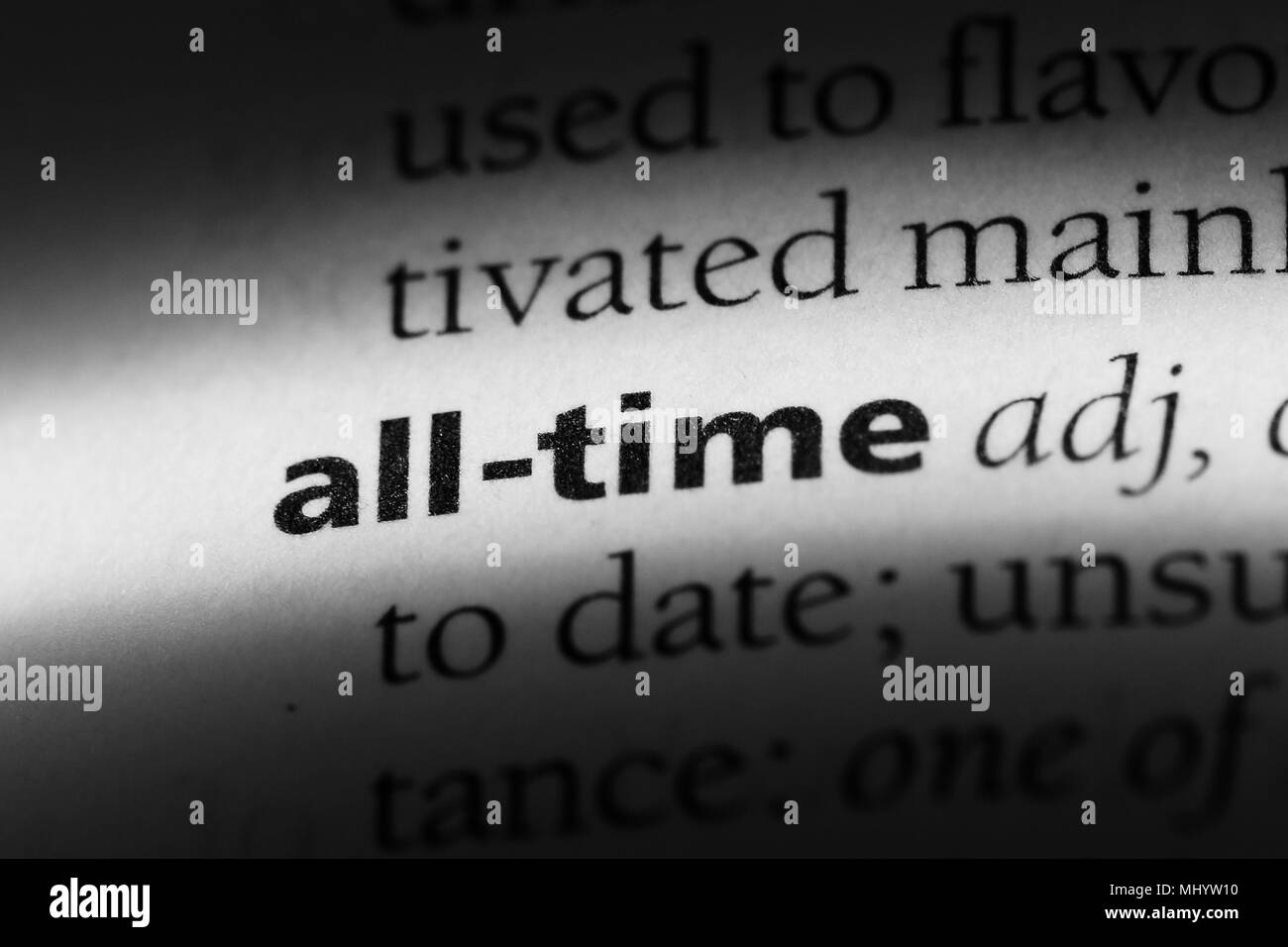 all-time word in a dictionary. all-time concept Stock Photo - Alamy