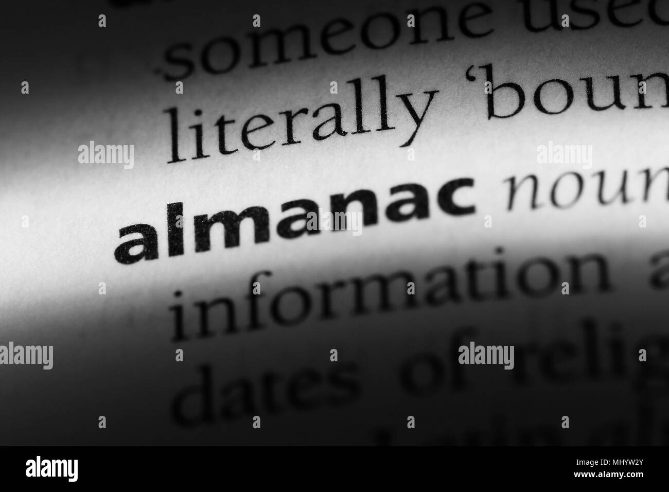 Printed almanac hi-res stock photography and images - Alamy