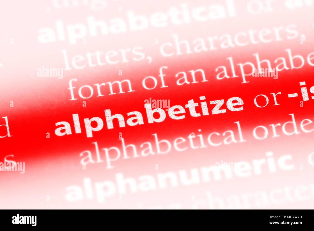 Alphabetize hi-res stock photography and images - Alamy
