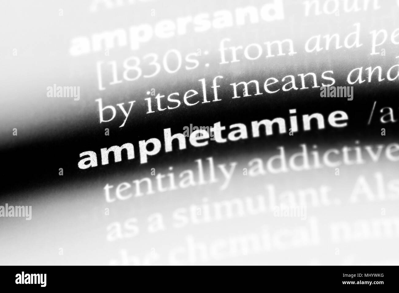 Amphetamine not cocaine Black and White Stock Photos & Images - Alamy