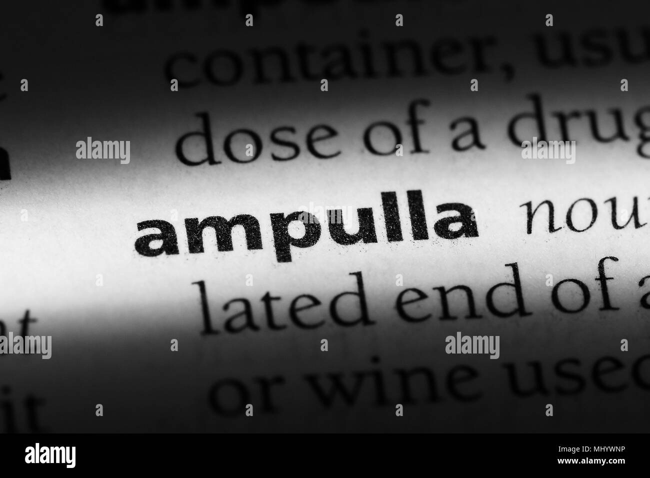 The ampulla Black and White Stock Photos & Images - Alamy