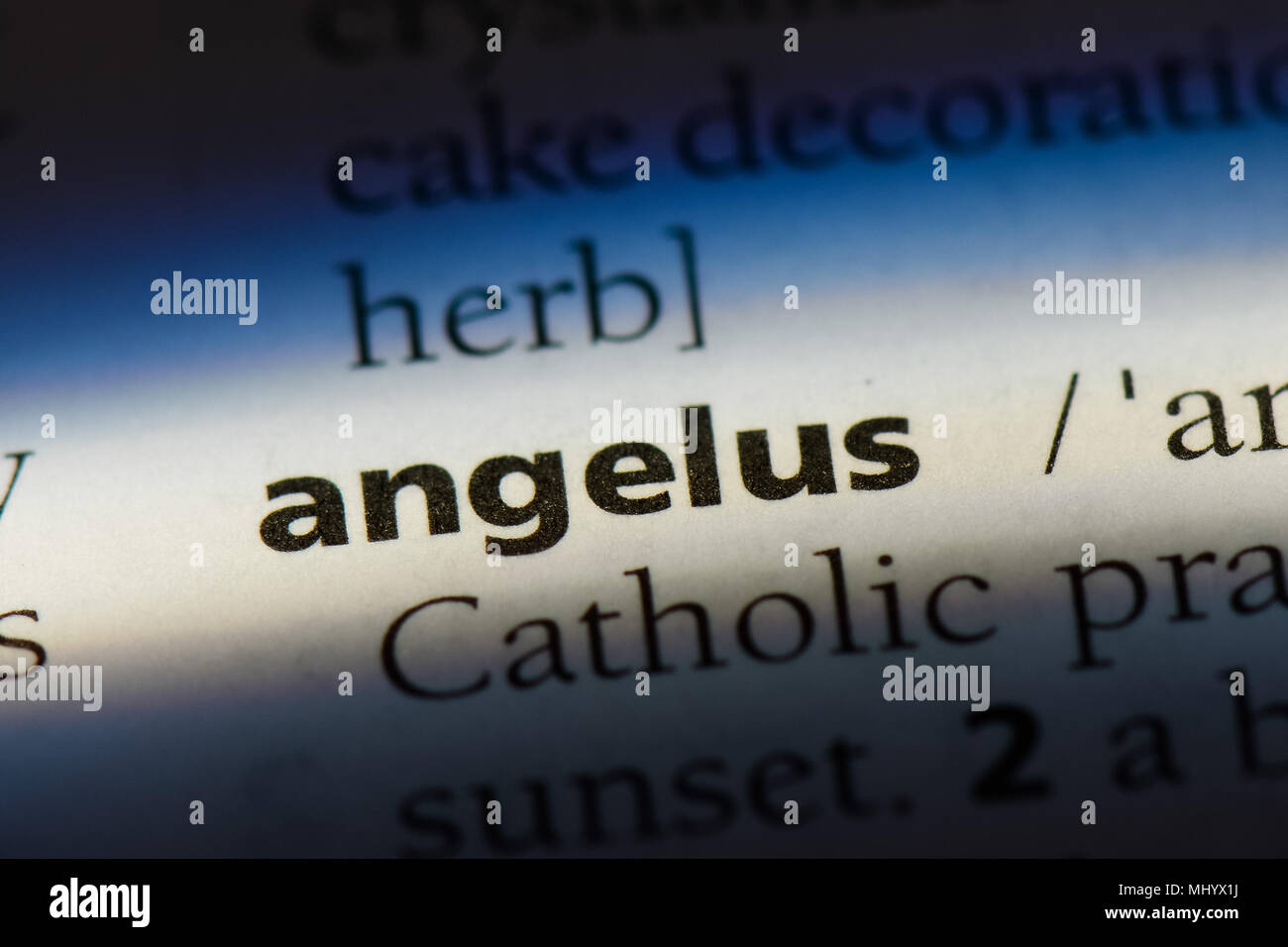 angelus word in a dictionary. angelus concept Stock Photo - Alamy
