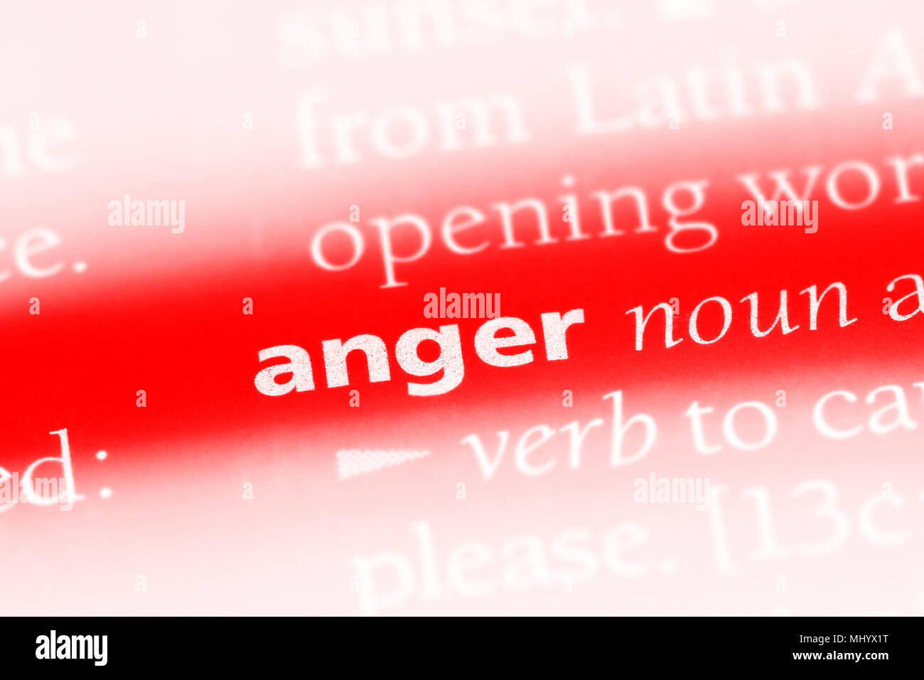 anger word in a dictionary. anger concept Stock Photo - Alamy