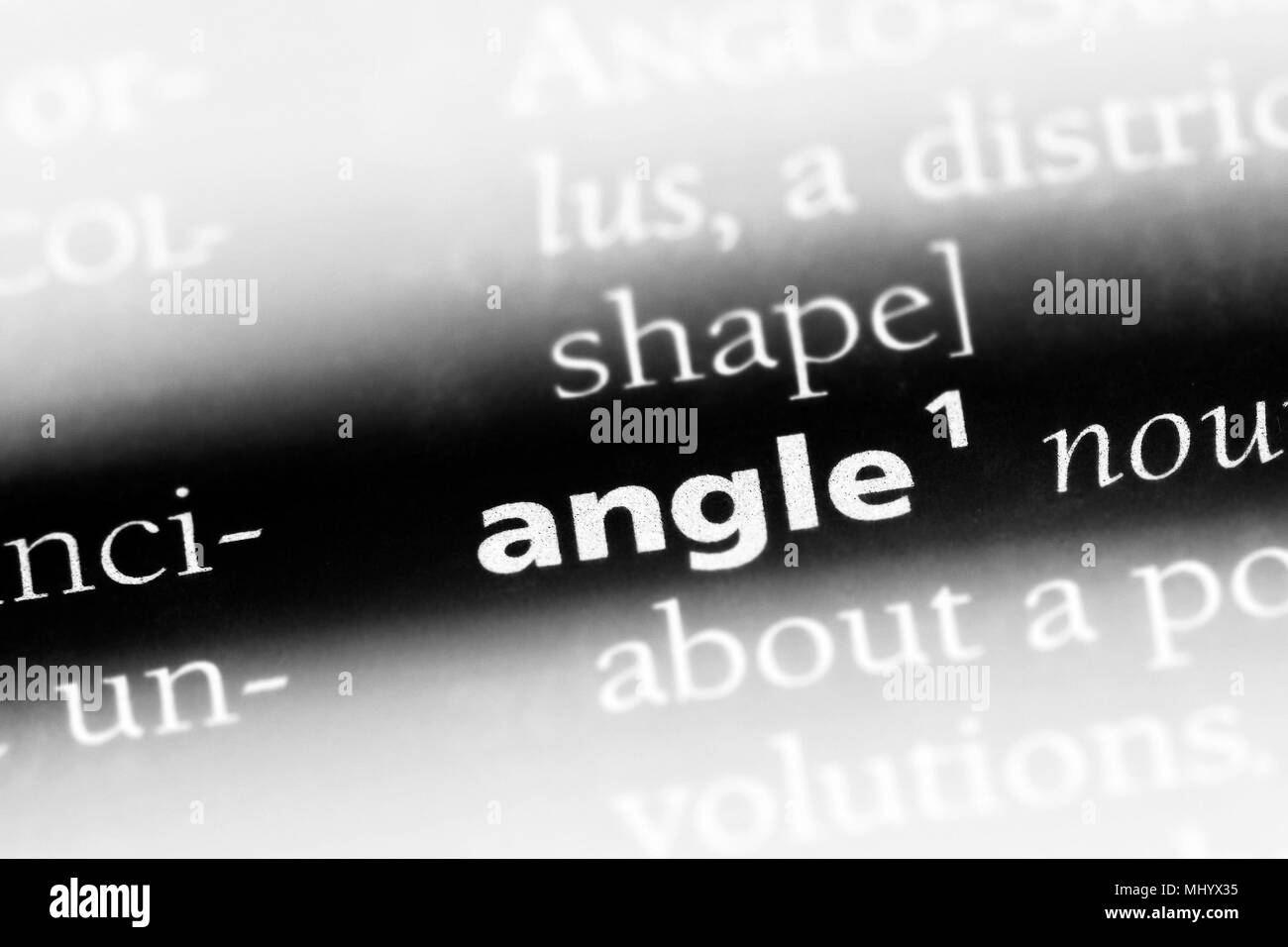 angle word in a dictionary. angle concept Stock Photo - Alamy