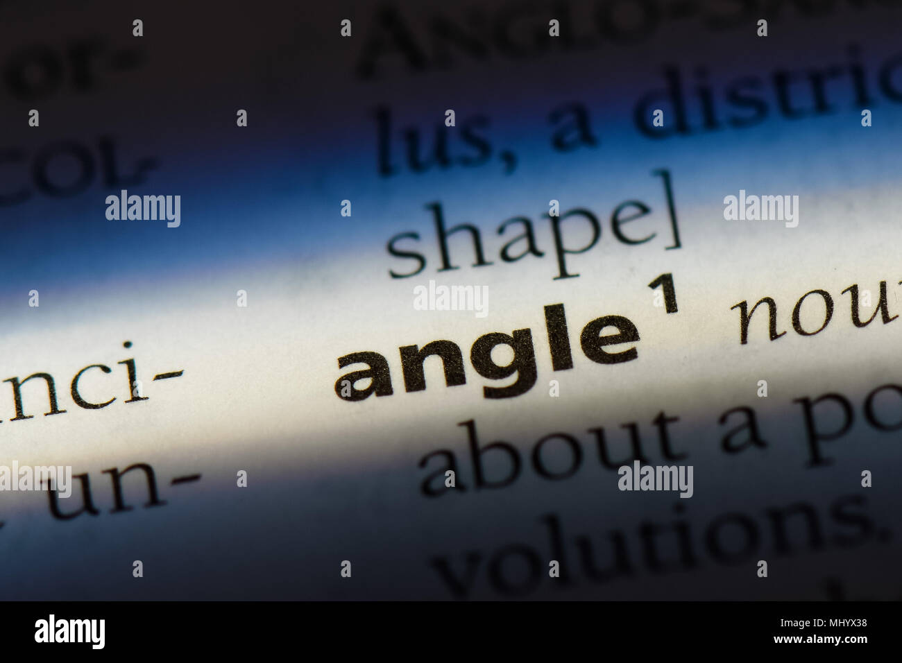 angle word in a dictionary. angle concept Stock Photo - Alamy
