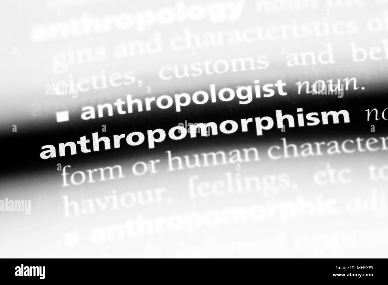 anthropomorphism word in a dictionary. anthropomorphism concept Stock ...