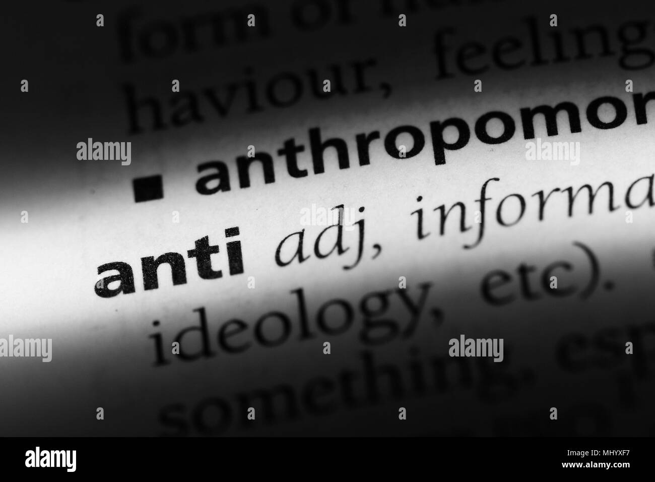 Anti dictionary Black and White Stock Photos & Images - Alamy