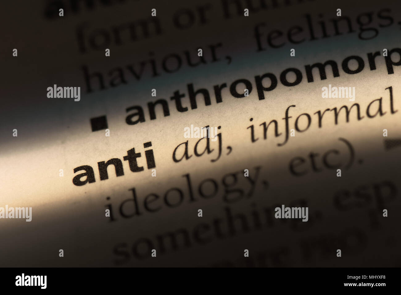 Anti dictionary hi-res stock photography and images - Alamy