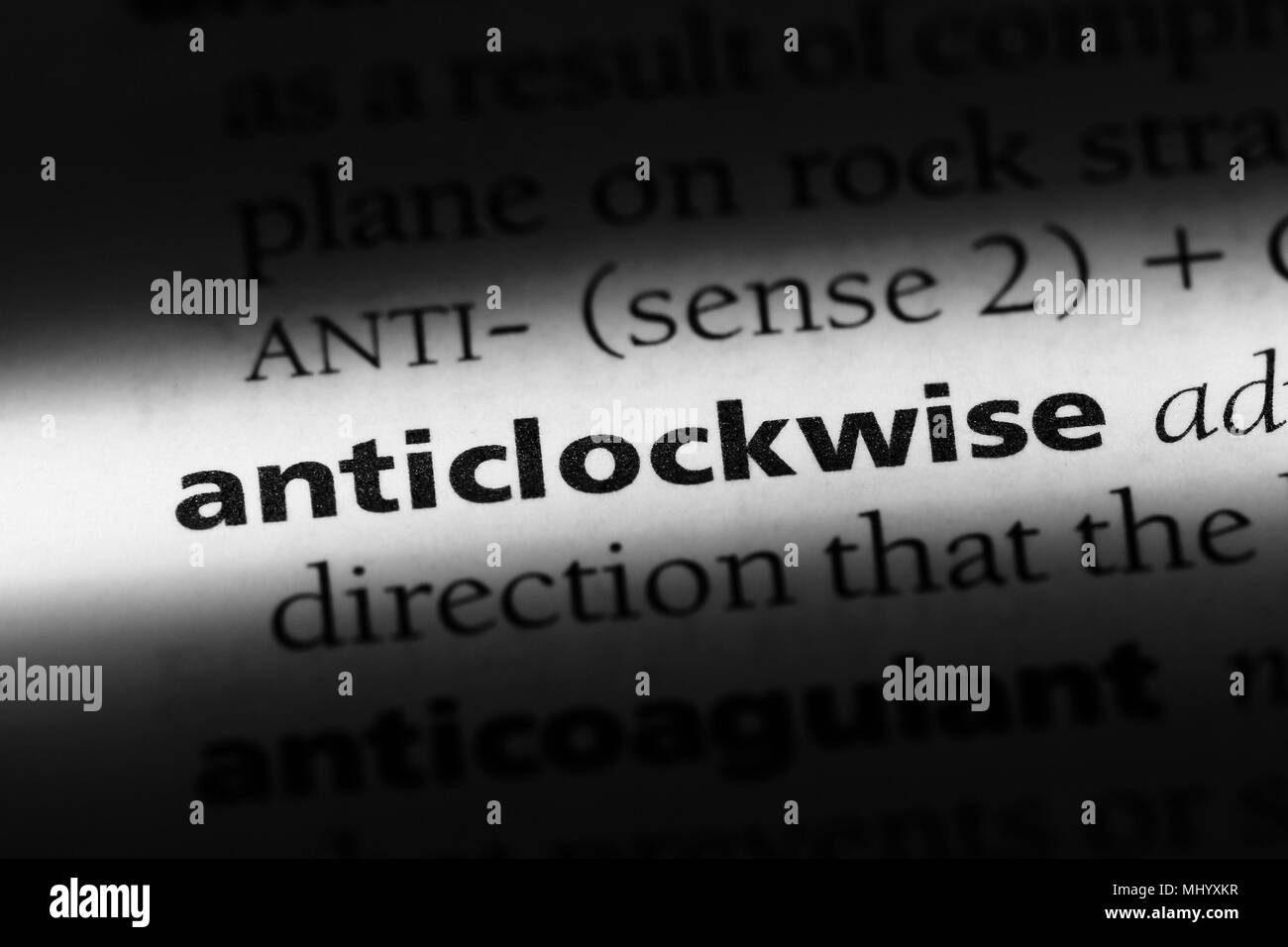 Anticlockwise Black and White Stock Photos & Images - Alamy