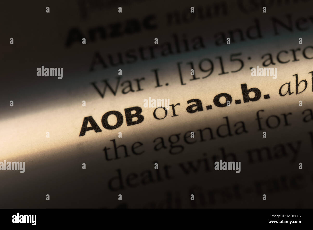 Aob hi-res stock photography and images - Alamy