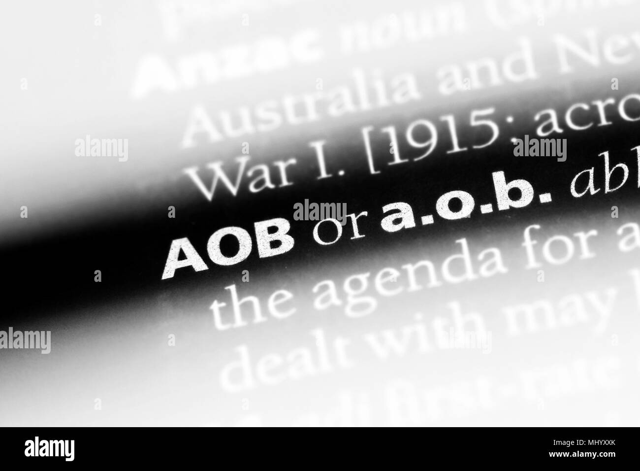 Aob hi-res stock photography and images - Alamy