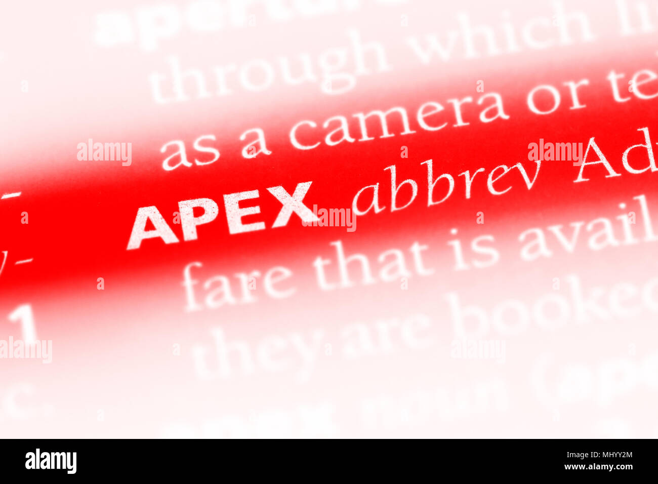apex word in a dictionary. apex concept Stock Photo - Alamy