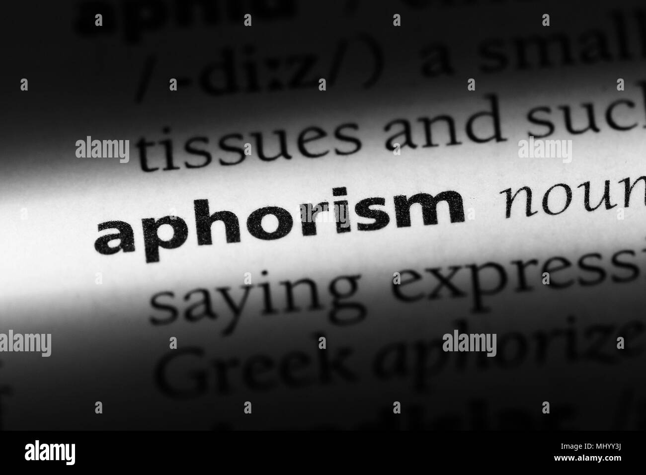 Aphorism english hi-res stock photography and images - Alamy