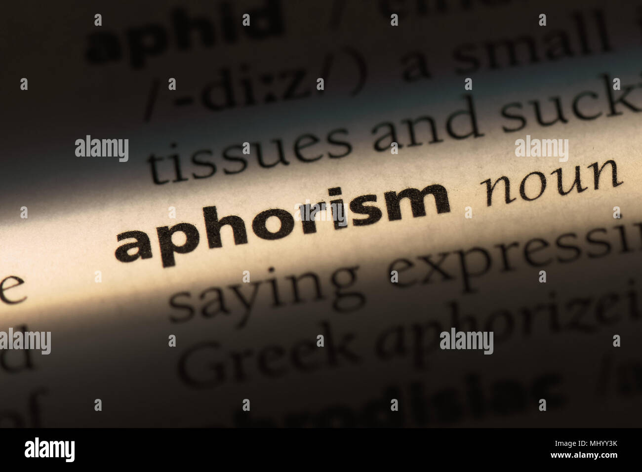 Aphorism english hi-res stock photography and images - Alamy
