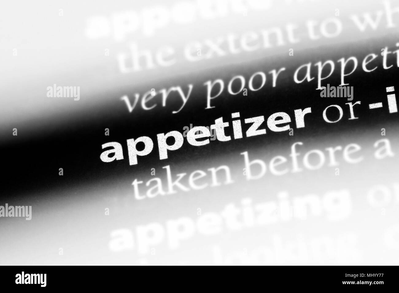 Appetizer word hi-res stock photography and images - Alamy