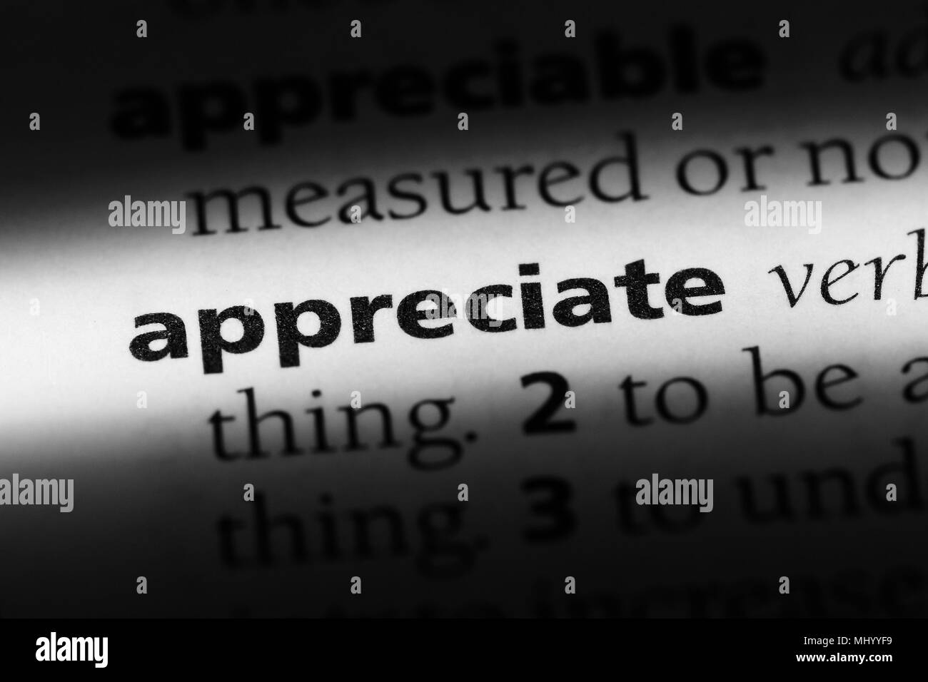 Appreciate word hi-res stock photography and images - Alamy