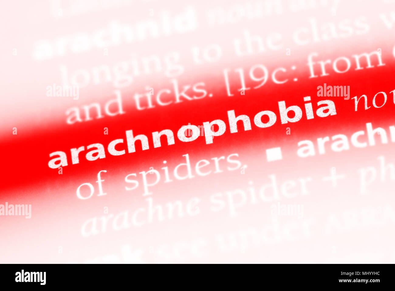 arachnophobia word in a dictionary. arachnophobia concept Stock Photo ...