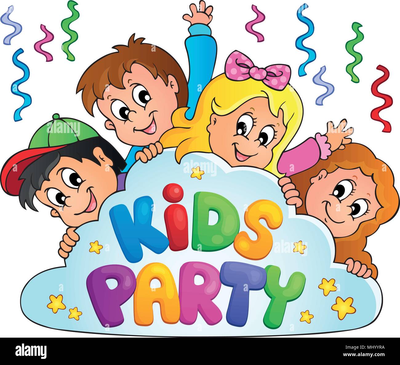 Kids party topic image 8 - eps10 vector illustration Stock Vector Image ...