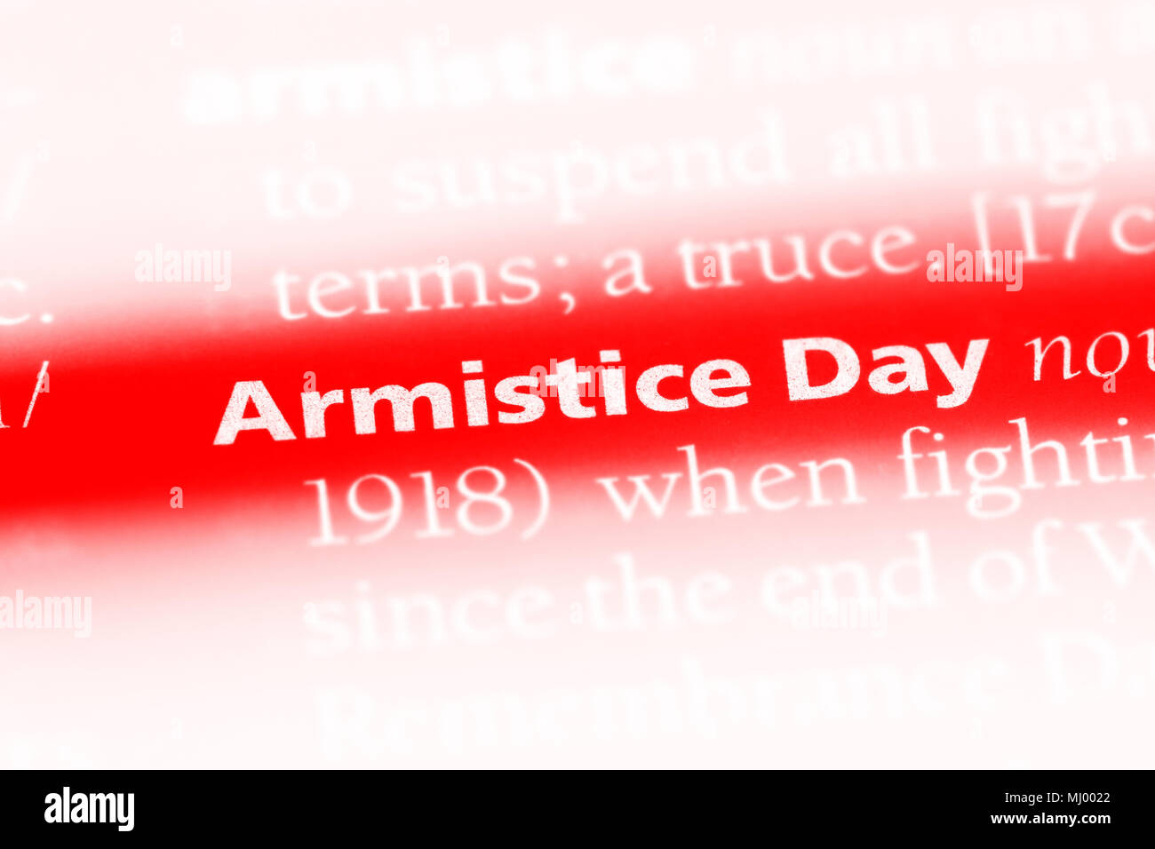armistice day word in a dictionary. armistice day concept Stock Photo ...