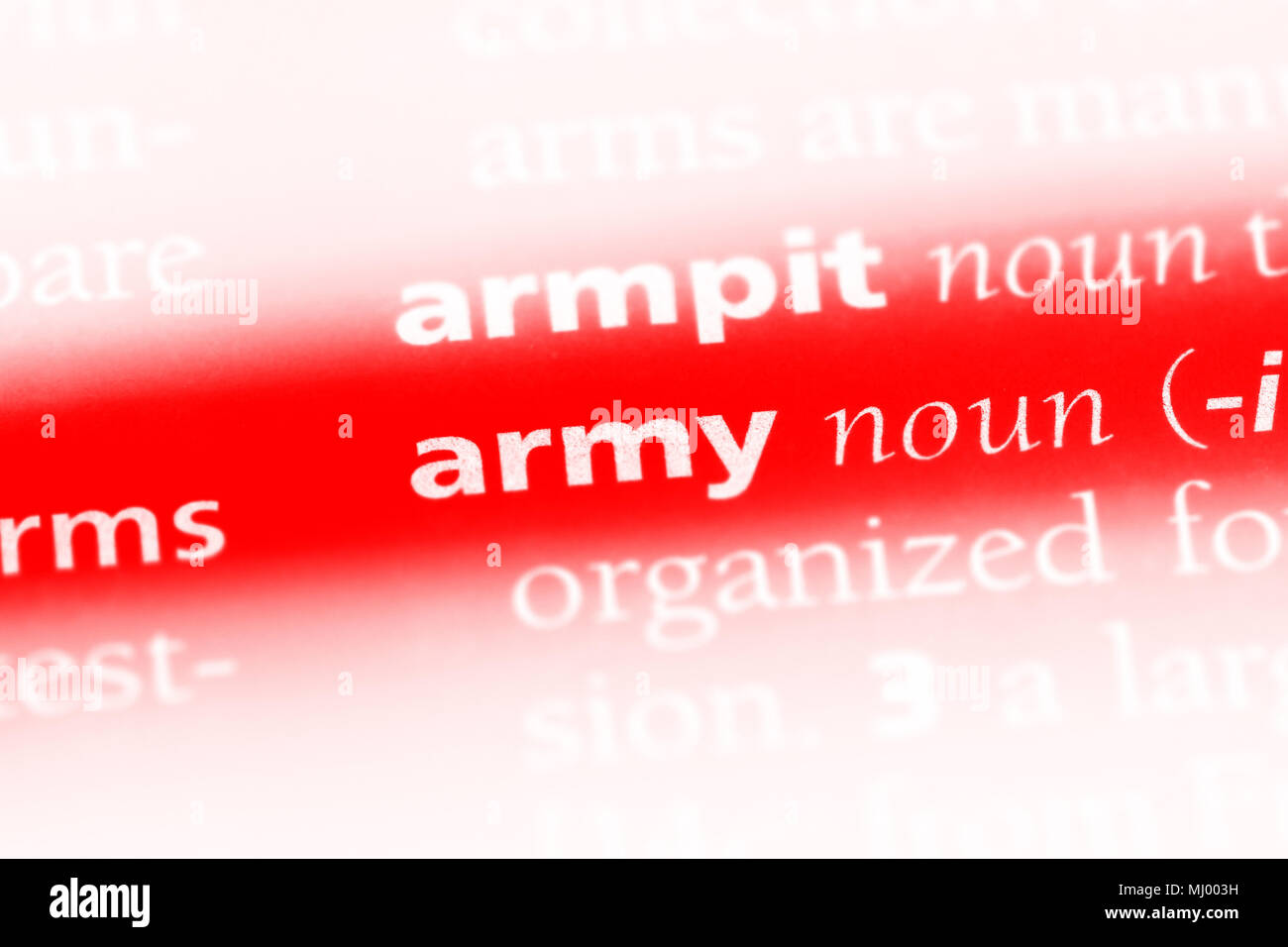 army word in a dictionary. army concept Stock Photo - Alamy