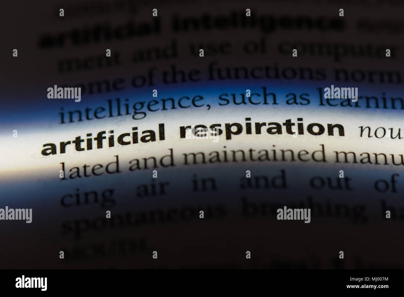 artificial respiration word in a dictionary. artificial respiration ...