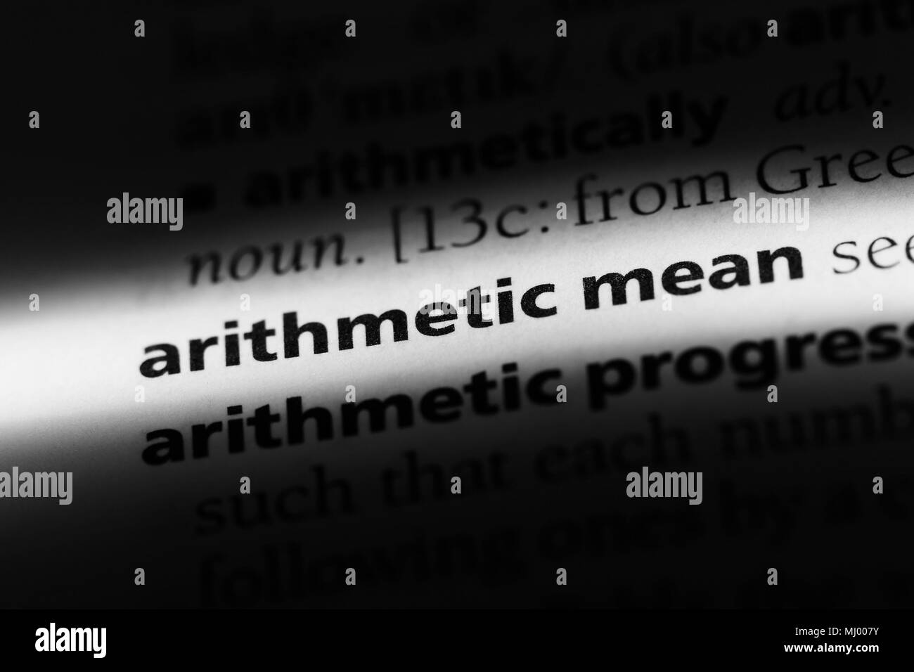 Arithmetic mean hi-res stock photography and images - Alamy