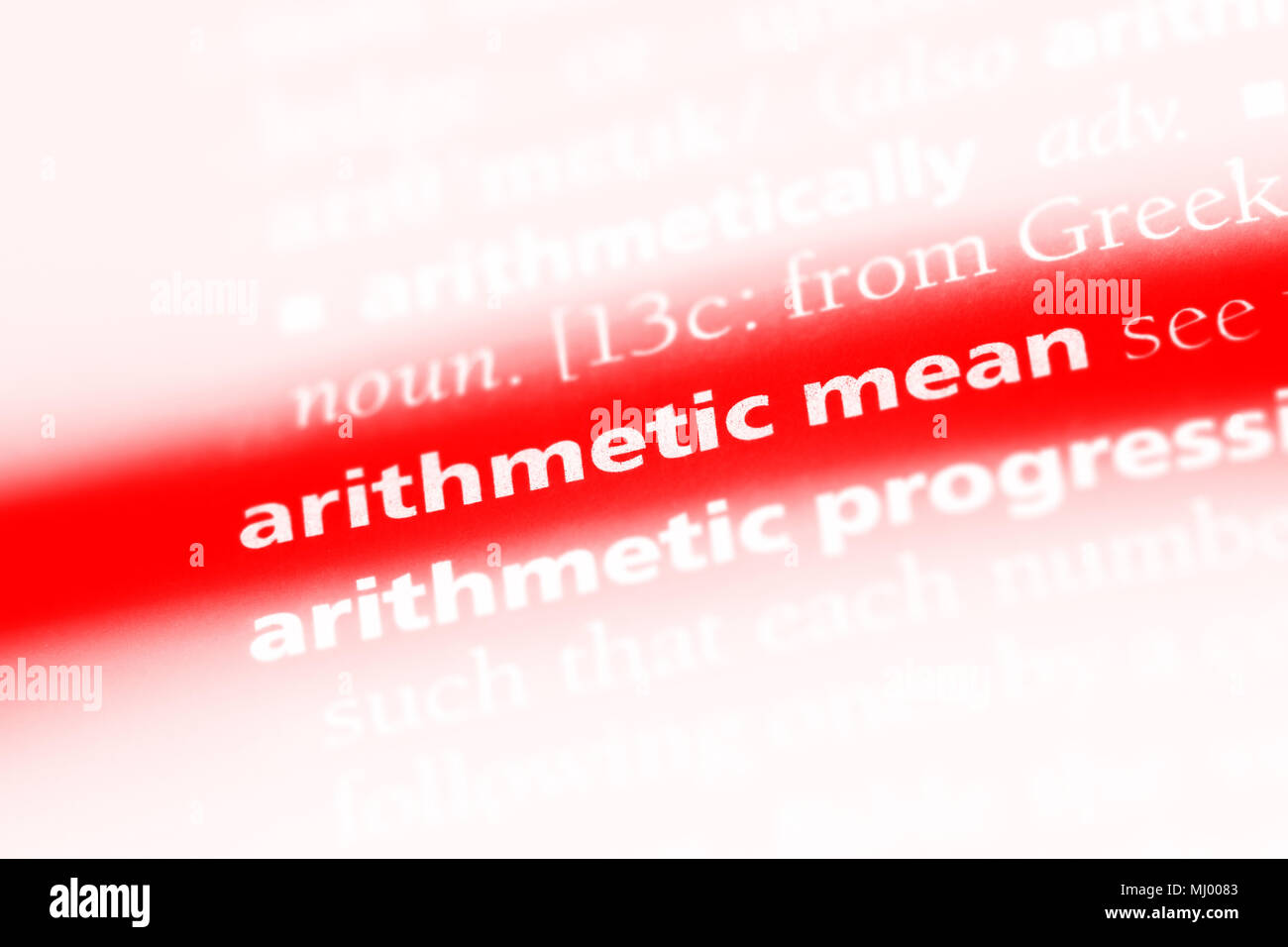 arithmetic mean word in a dictionary. arithmetic mean concept Stock ...